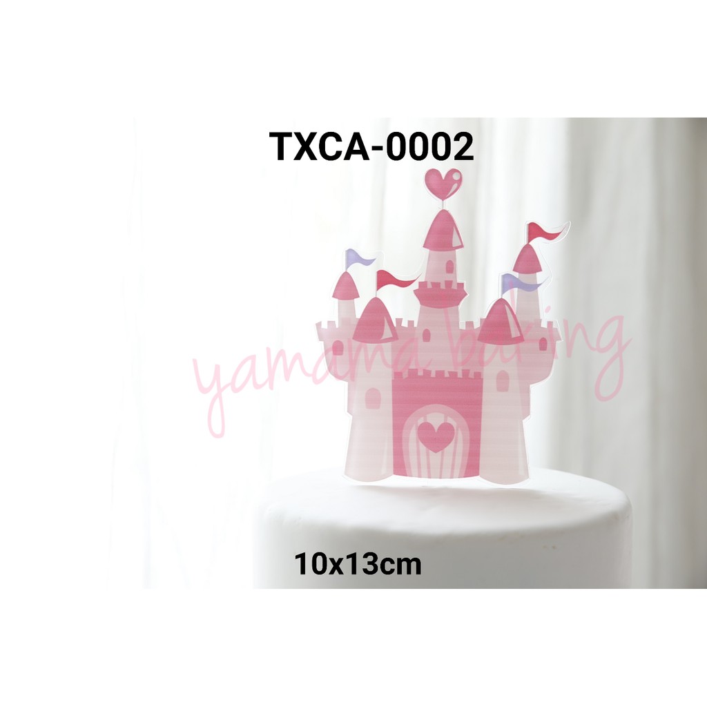 Jual TXCA-0002 Cake topper acrylic akrilik istana castle princess ...