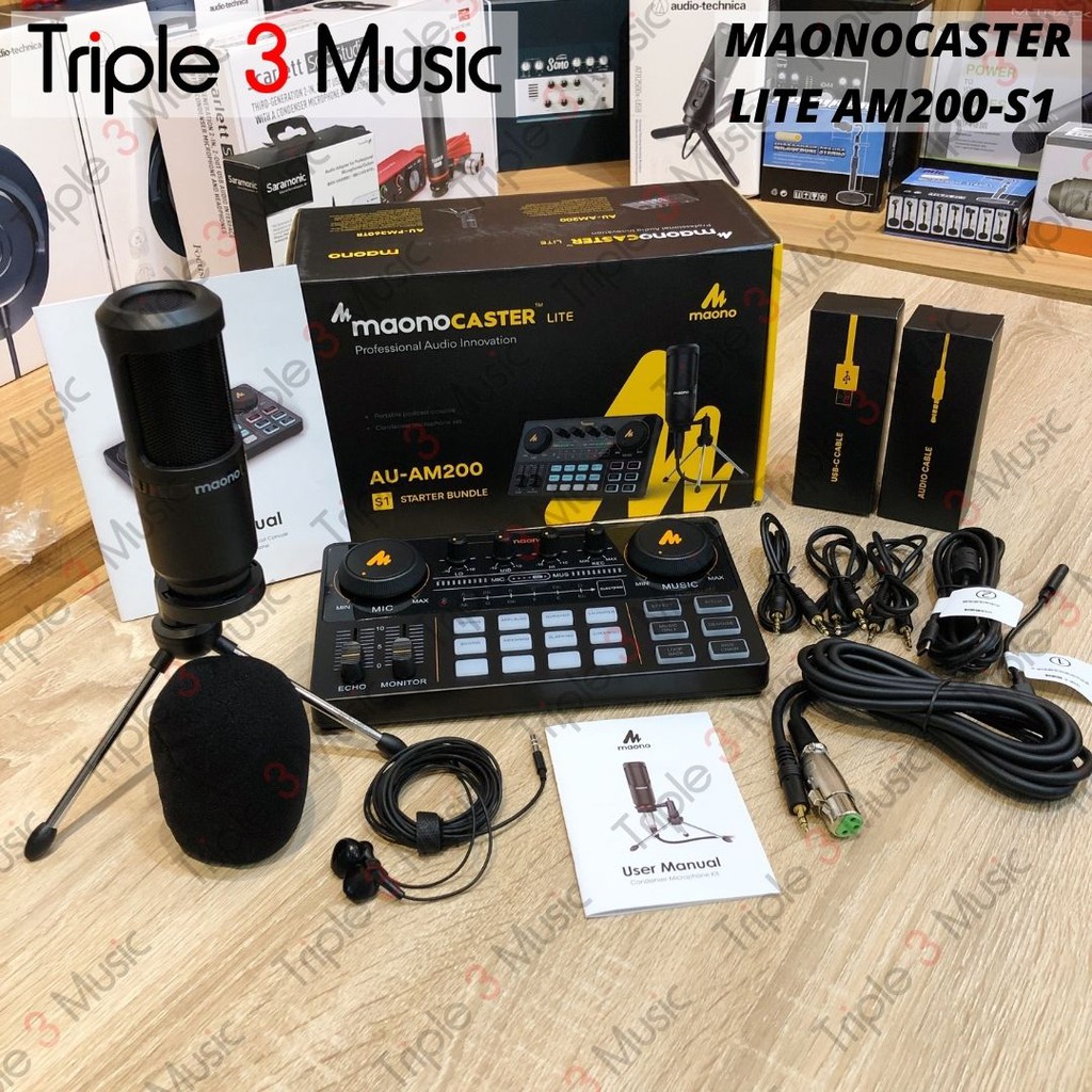 MAONOCASTER Lite Maono AM200 S1 STARTER BUNDLE Paket podcast | Shopee ...