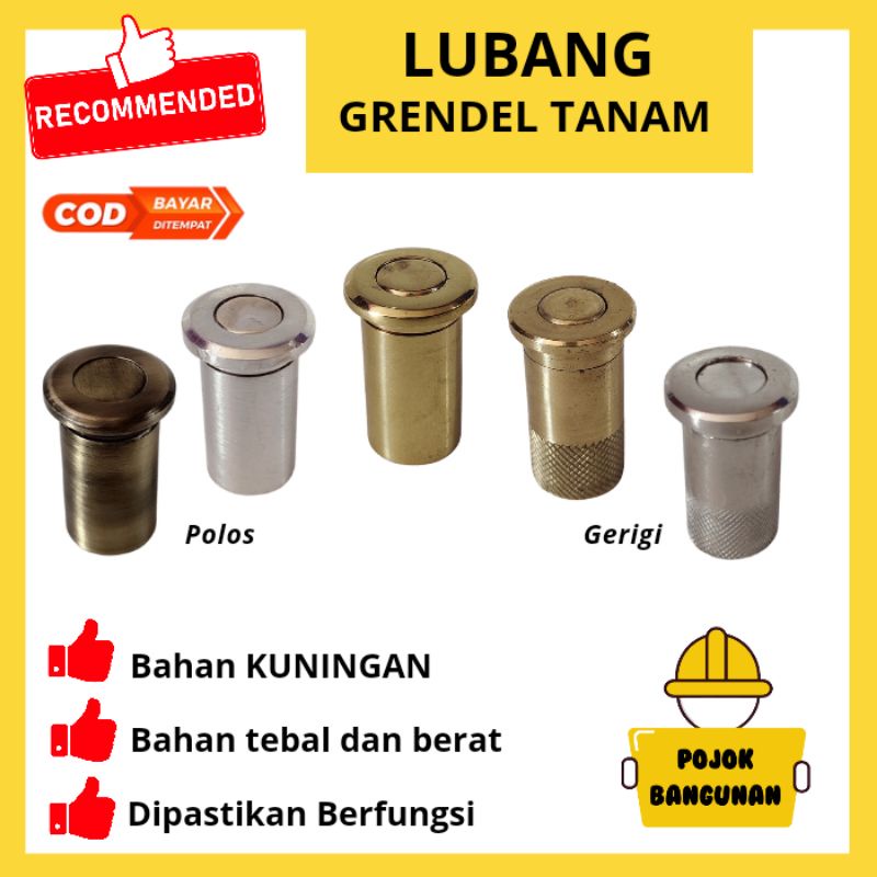 Jual LUBANG GRENDEL GERENDEL PINTU JENDELA TANAM DUST PROOF KUNINGAN ...