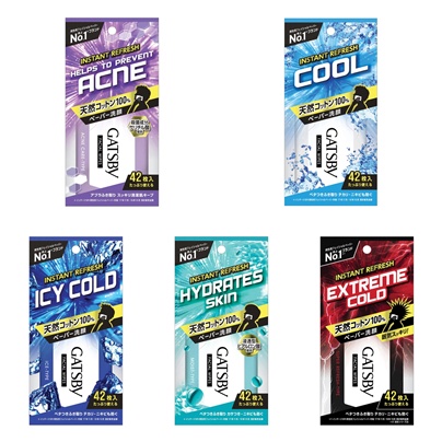 Jual Gatsby Facial Wipes 42s (Acne Care, Cool, Ice, Moist, Super ...