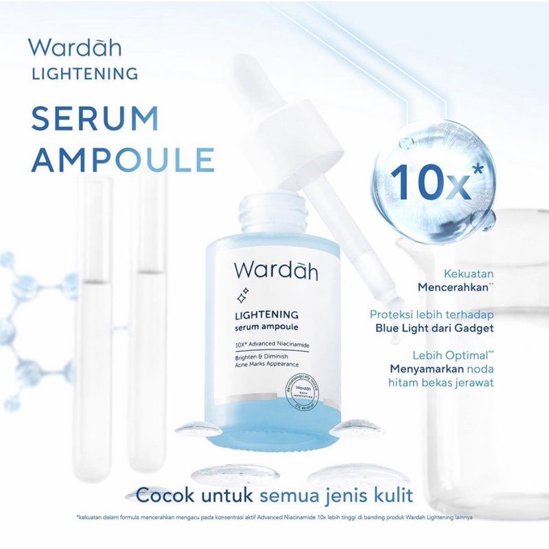 Jual WARDAH Lightening Facial Serum Ampoule 30ml | Shopee Indonesia