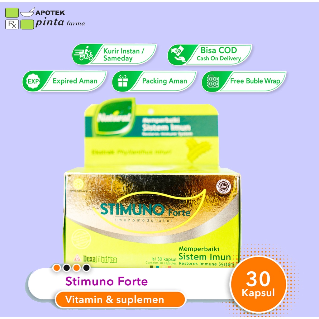 Jual Stimuno Forte 30 Kapsul / Suplemen Daya Tahan Tubuh Untuk ...