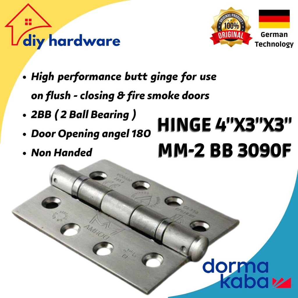 Jual Dorma Hinge 3090F 4x3"x3 mm-2BB Dormakaba Engsel SUS 304 | Shopee Indonesia