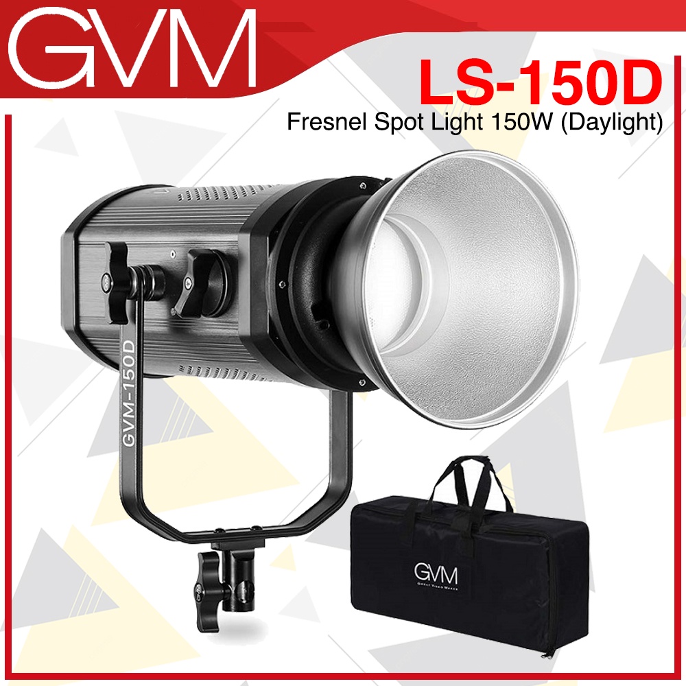 Jual GVM LS-150D Fresnel LED Spot Light 150W 5600K lighting Video foto studio | Shopee Indonesia