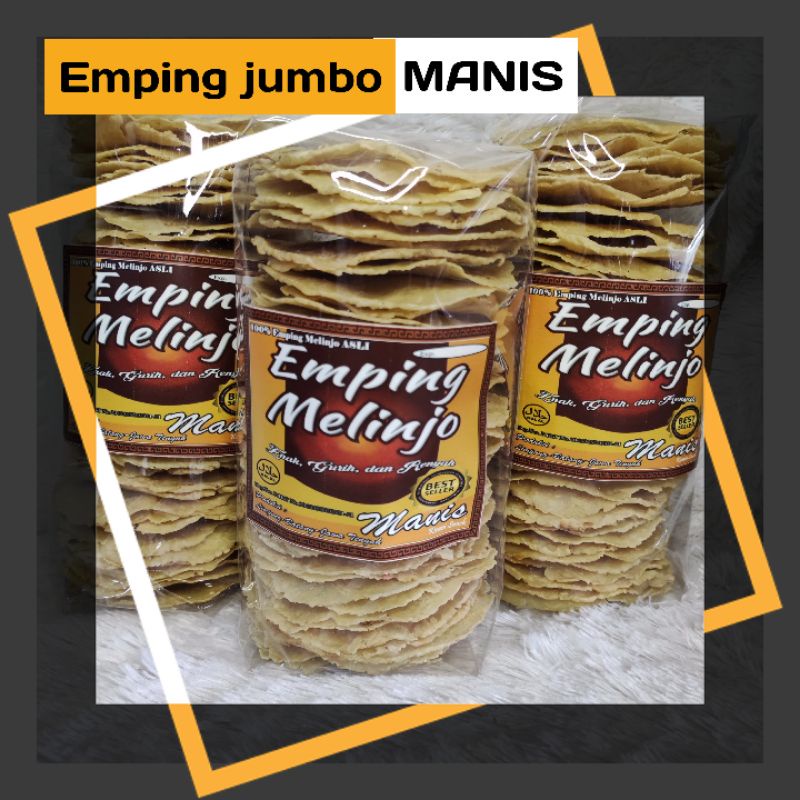 Jual EMPING MELINJO LEBAR JUMBO MANIS MENTAH 1/2KG OLEH-OLEH KHAS ...