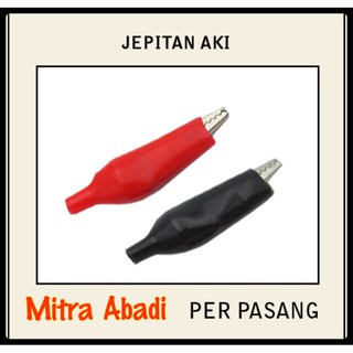 Jual Jepit Buaya Merah-Hitam (Sepasang) | Shopee Indonesia
