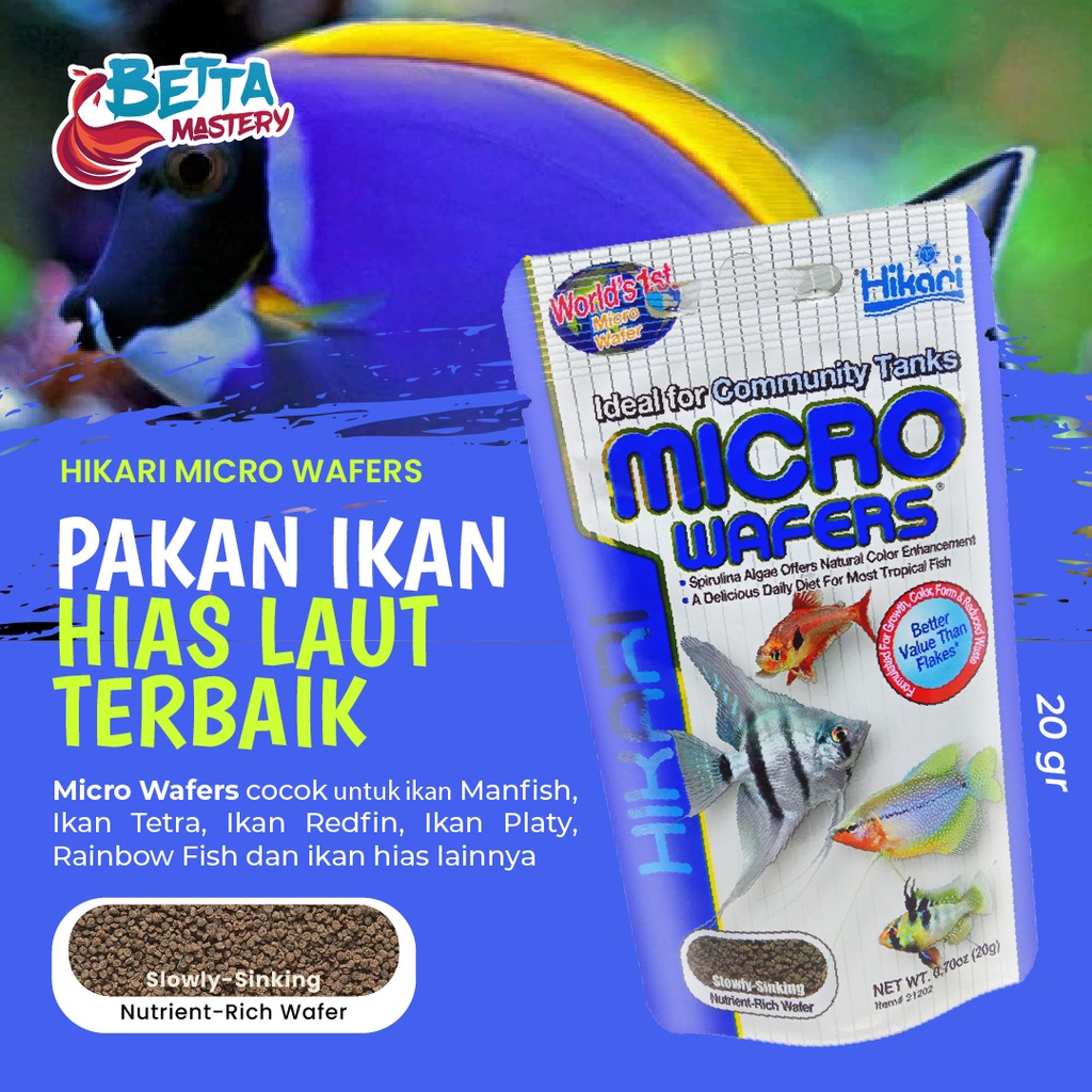 Jual HIKARI PELLET MICRO WAFERS PAKAN IKAN HIAS MANFISH TETRA REDFIN ...