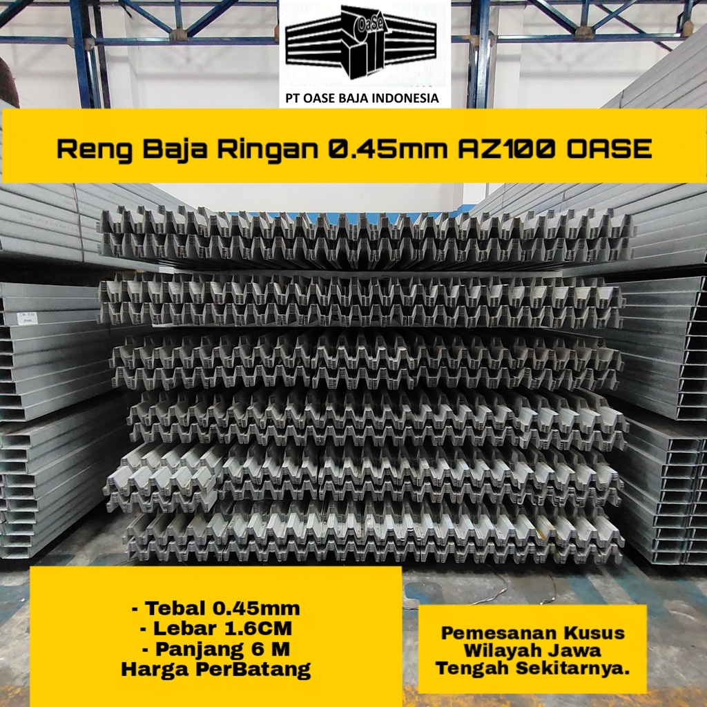 Jual Reng Baja Ringan OASE 0.45mm AZ100 (SNI 8399:2017) Indonesia ...