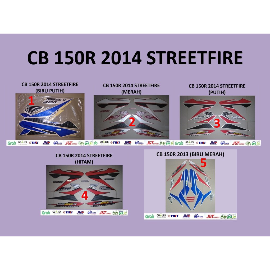 Jual STIKER CB 150R STREETFIRE 2014 List Striping Sticker Lis | Shopee ...
