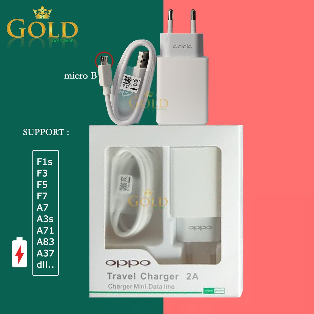 ORIGINAL Charger Oppo 2A /Charger Oppo F7 F5 F3 F1plus F1s A7 A3s A71 ...