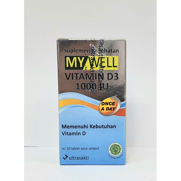 Jual Mywell Vitamin D3 1000 IU isi 20 tablet | Shopee Indonesia