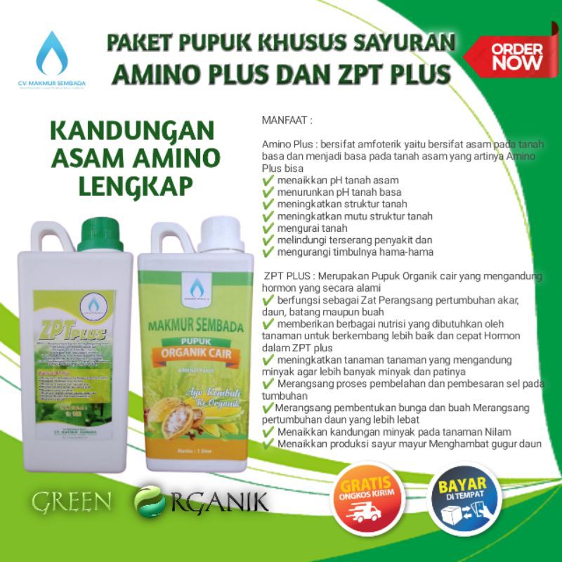 Jual Pupuk organik cair paket pertanian pupuk sayuran pupuk POC amino ...