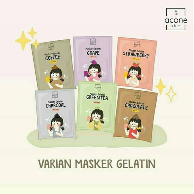 Jual GELATIN MASK BY ACONE SKIN | Shopee Indonesia