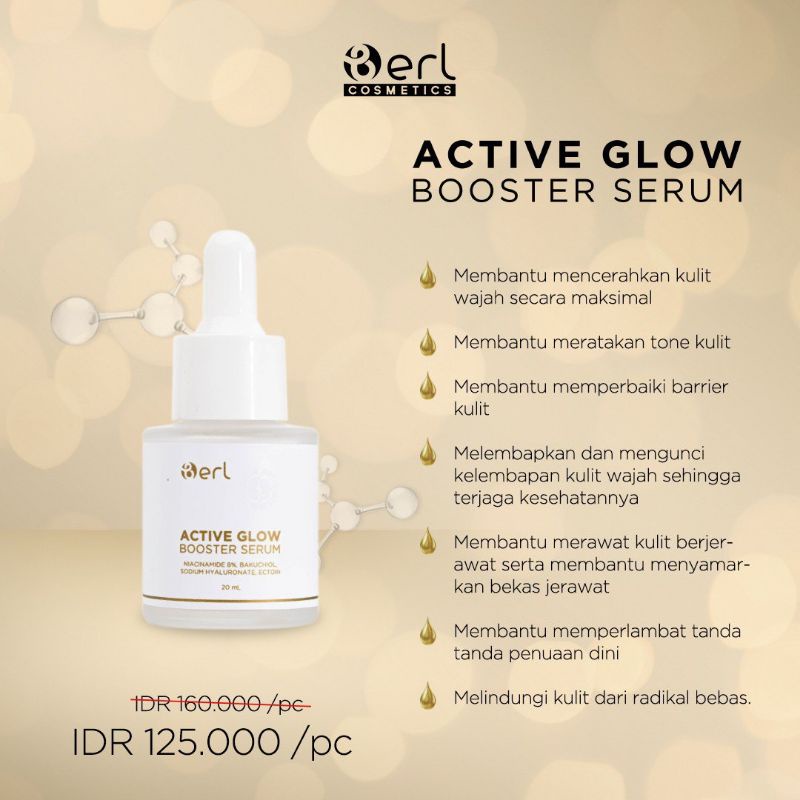Jual Berl Active Glow Booster Serum / Booster Serum Berl Niacinamide PC ...