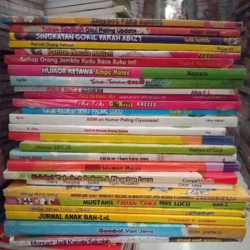 Jual Buku humor, cerita lucu, plesetan, tebak-tebakan, pantun narsis ...