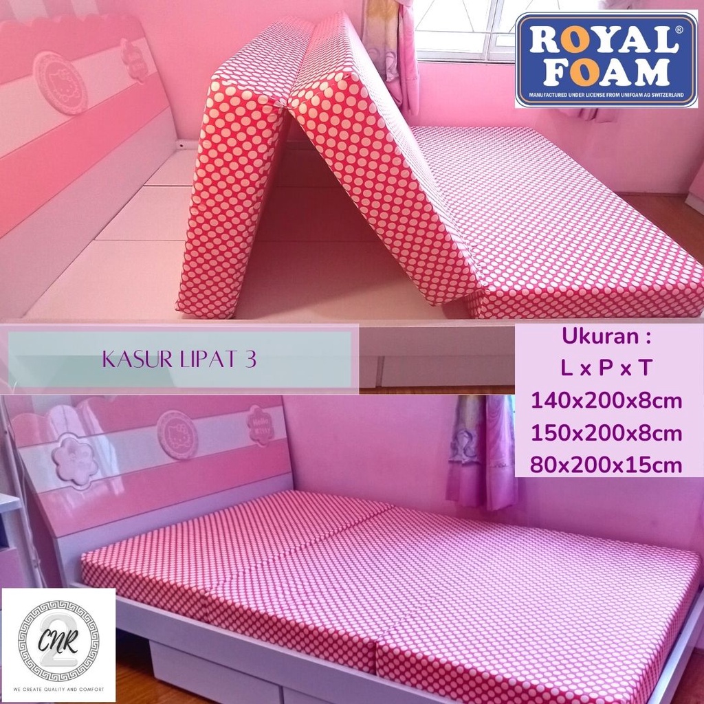 Jual Kasur lipat Royal Foam isi busa density 16 Yellow, matras lipet ...