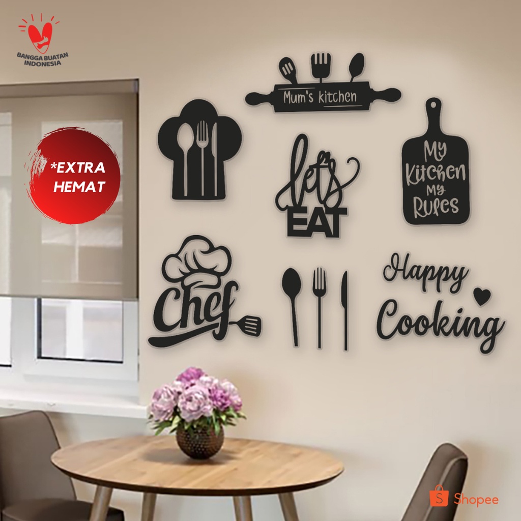Jual Hiasan Dinding Dapur Minimalis | Dekorasi Kitchen | Shopee Indonesia