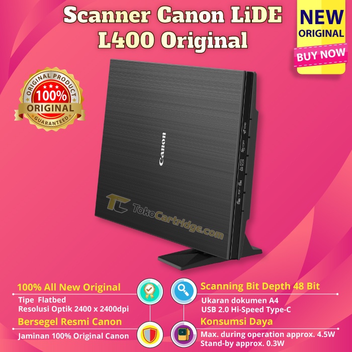 Jual Scanner Canon LiDE L400 Flatbed CanoScan A4 LiDe 400 Garansi Resmi Ori | Shopee Indonesia