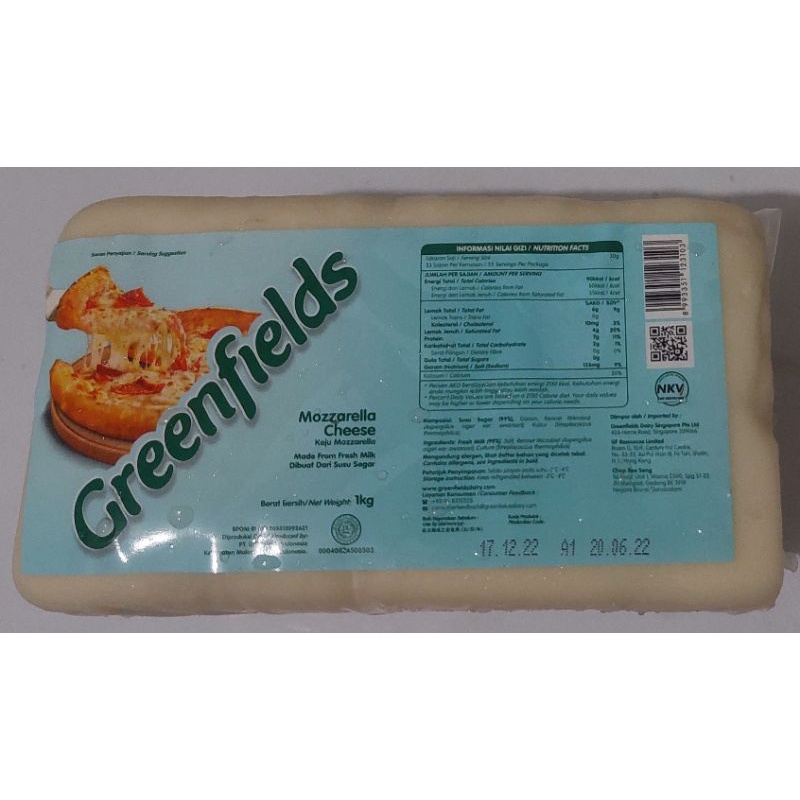 Jual Keju Mozarella Greenfields 1kg | Shopee Indonesia