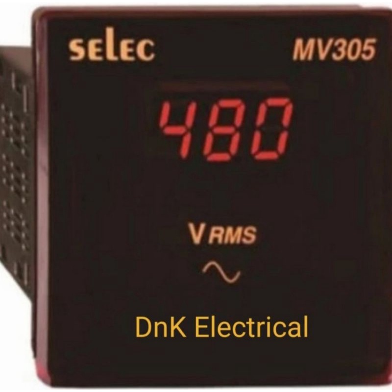 Jual LED Digital DC Voltmeter/Volt Meter 1 Phase 2 Wire SELEC MV305-VDC ...