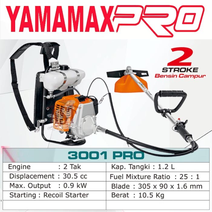 Jual MESIN POTONG RUMPUT BENSIN 2 TAK 3001 PRO BRUSH CUTTER YAMAMAX PRO ...