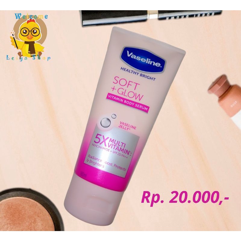 Jual Vaseline Healthy Bright Soft Glow Vitamin Body Serum [100 mL ...