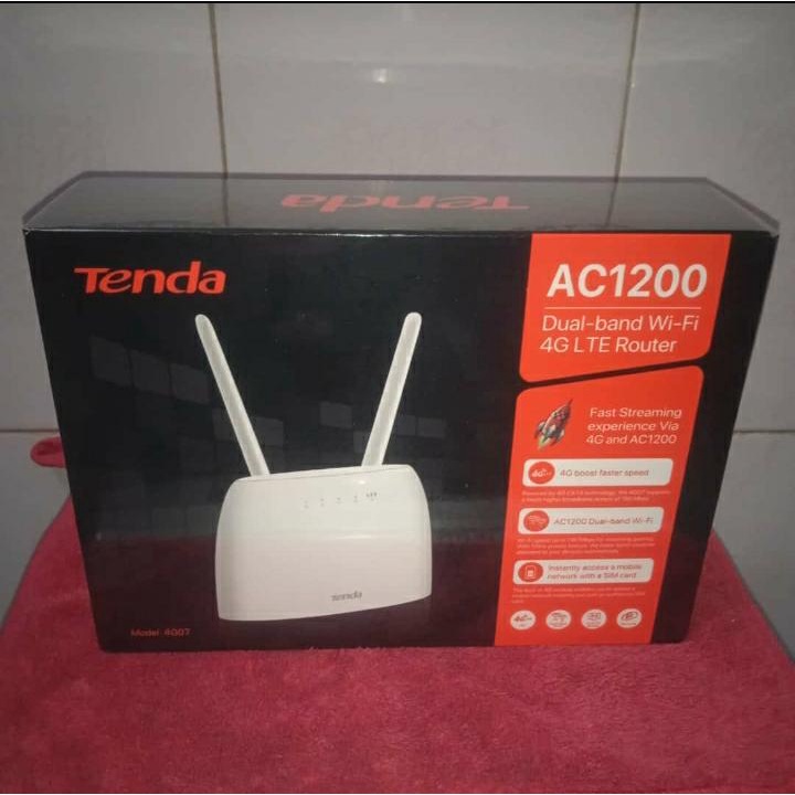 Jual Tenda 4G07 Router AC1200 Modem Wifi 4G LTE Dual Band SimCard 4G-07 ...