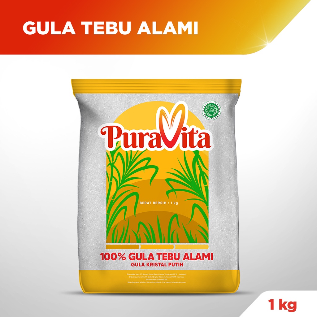 Jual Gula Pasir Tebu PuraVita 1Kg | Shopee Indonesia
