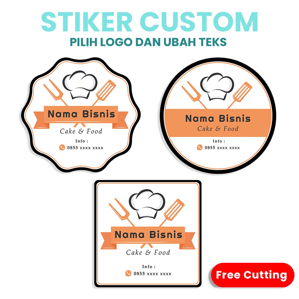 Jual Cetak Sticker Custom - Sticker cromo , Stiker Lebel Makanan - LOGO ... Jual Cetak Sticker Custom - Sticker cromo , Stiker Lebel Makanan - LOGO ...