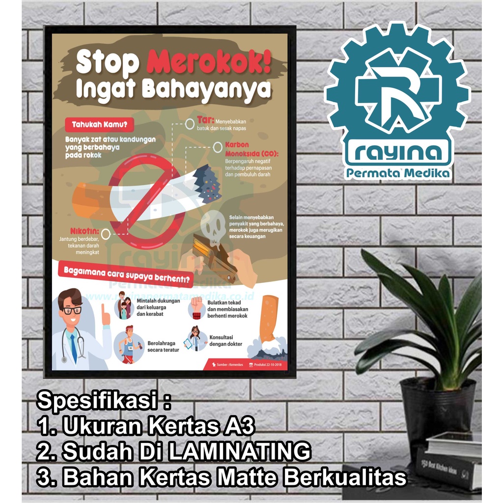 Jual Poster Stop Merokok Ingat Bahayanya | Shopee Indonesia