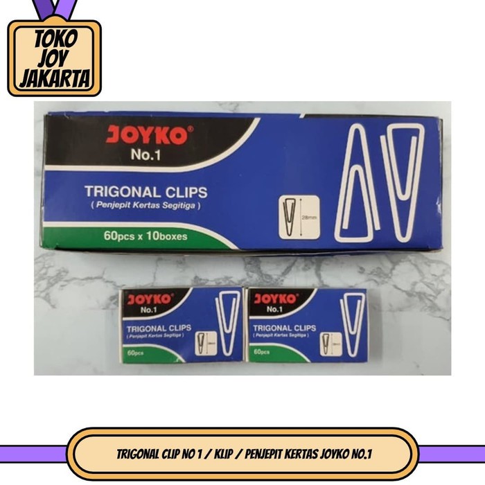 Jual Trigonal Clip No 1 / Klip / Penjepit Kertas Joyko No.1 | Shopee ...
