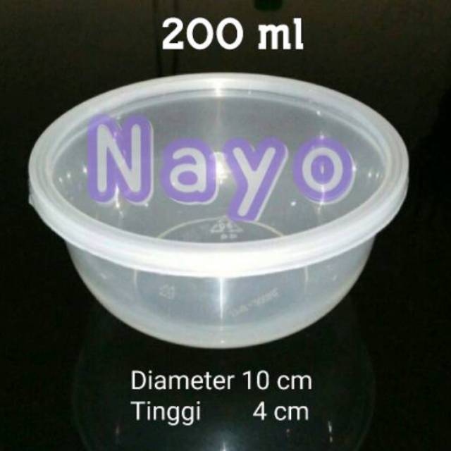 Cup puding 200ml (25pcs)/ Cup plastik / Food container / Mangkok ...