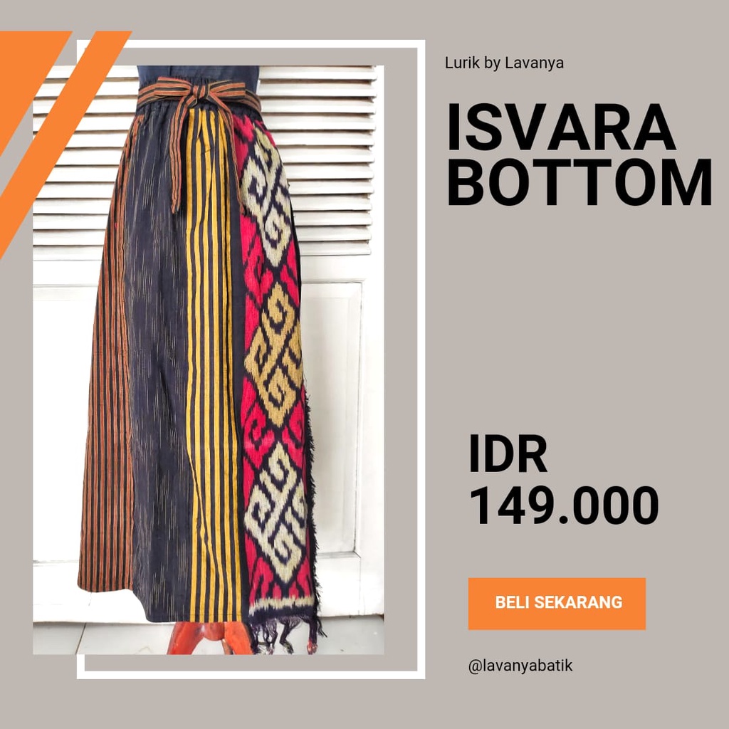 Jual Lavanya - Isvara Bottom - Rok/Bawahan Batik Lurik | Shopee Indonesia