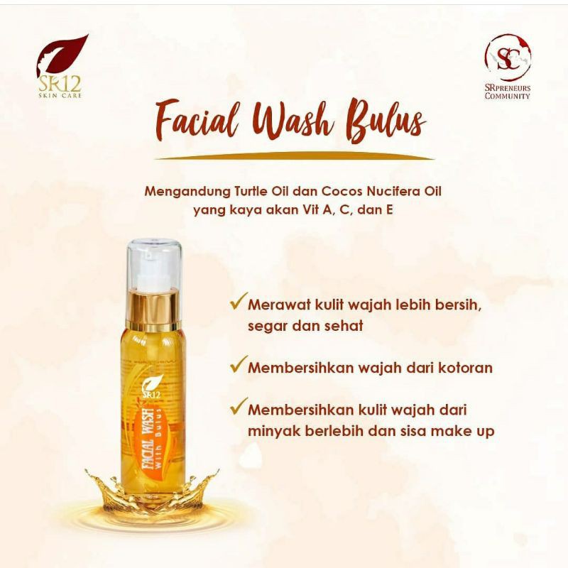 SR12 FACIAL WASH BULUS / SABUN WAJAH ( Semua Jenis Kulit Wajah ...