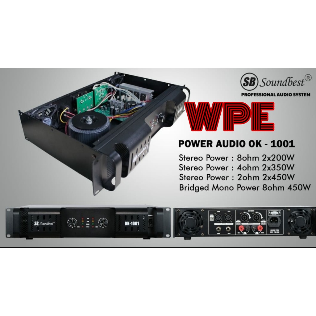 Jual power amplifier soundbest ok 1001 / soundbest ok1001 2channel ...