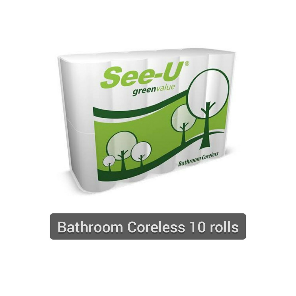 Jual SEE U Tissue Bathroom CORELESS Green Value 1 Pack isi 10 Rolls ...