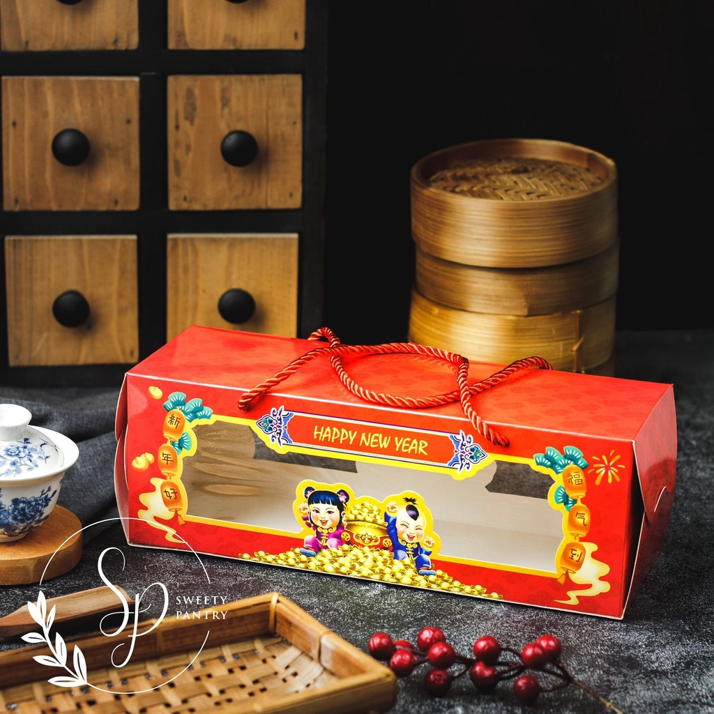 Jual Kweceng - Dus box kotak packaging bolu gulung Imlek CNY uk ...