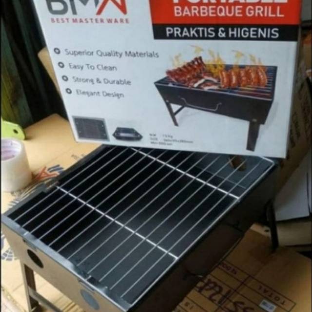 Jual Alat Panggang Barbeque Grill / Mini BBQ Set BMW | Shopee Indonesia