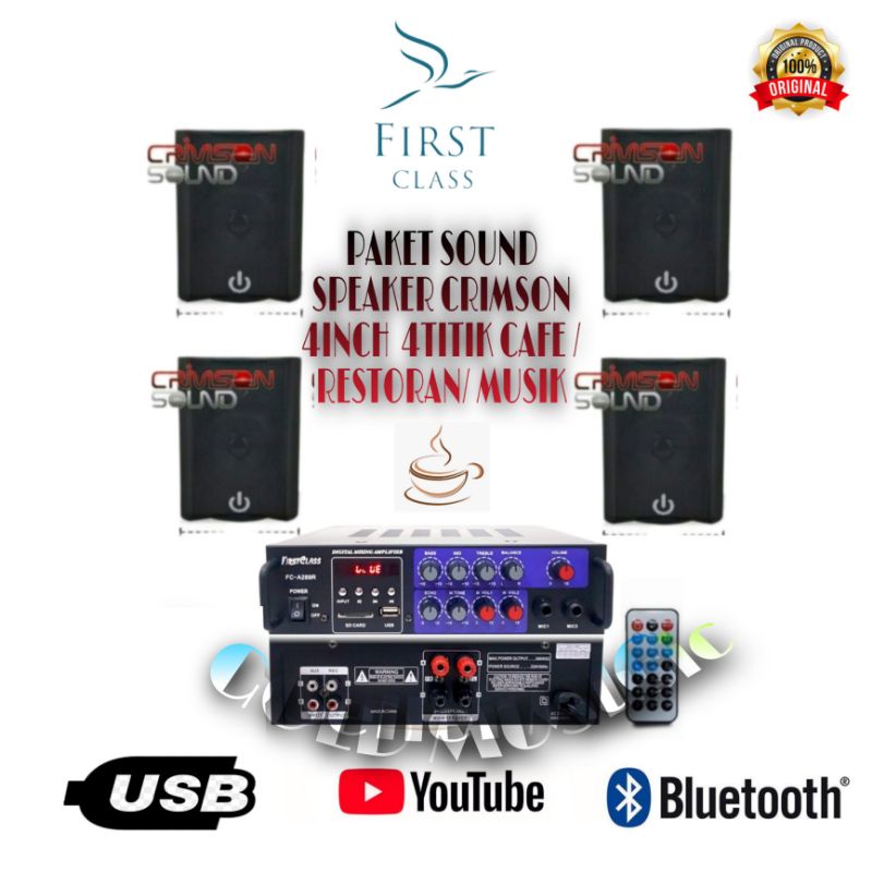Jual PAKET SOUND SPEAKER CRIMSON 4 TITIK BUAT CAFE RESTORAN KANTOR ORIGINAL GARANSI Indonesia ...