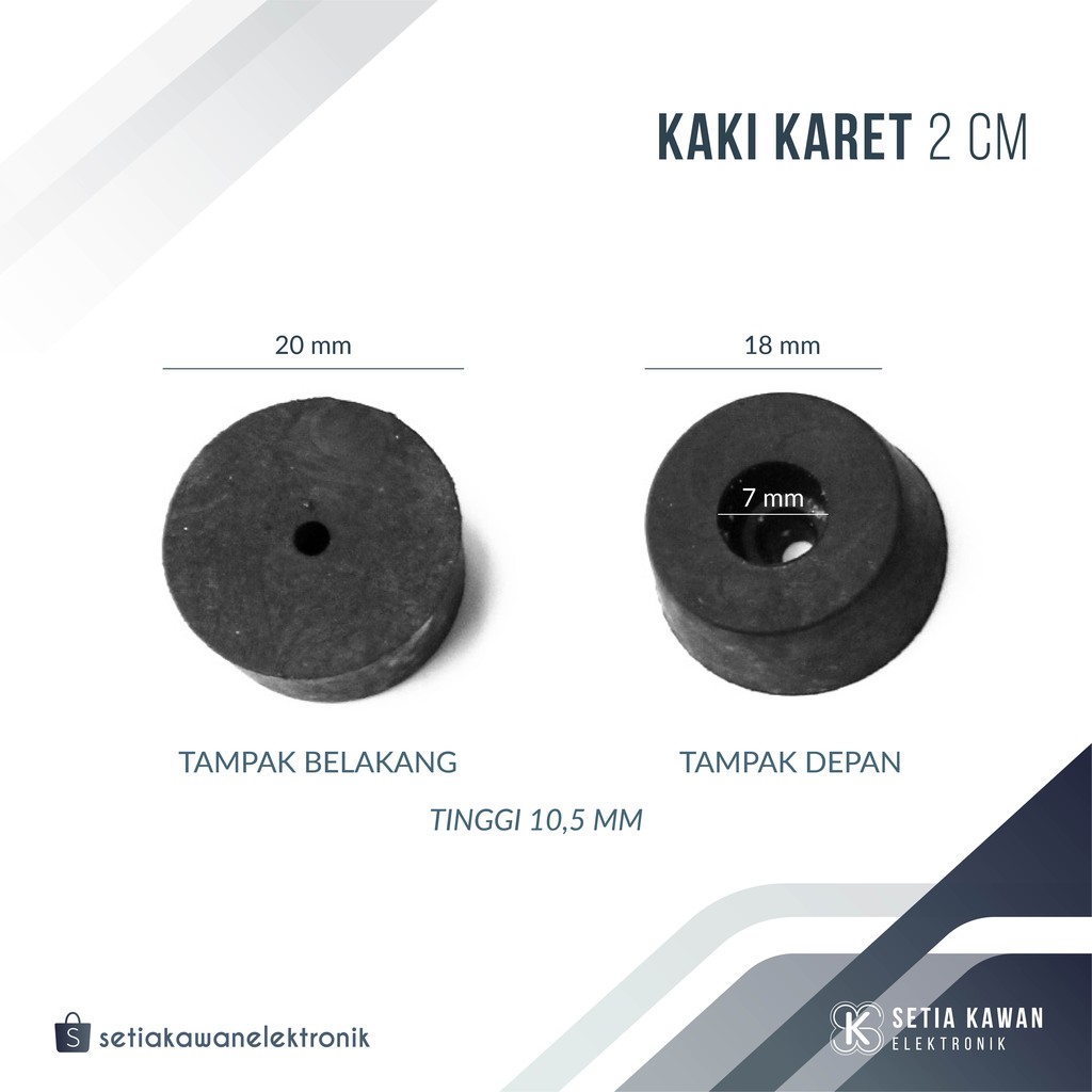 Jual Kaki Karet 2 cm (PVC) untuk Salon Speaker / Box Power / Amplifier ...