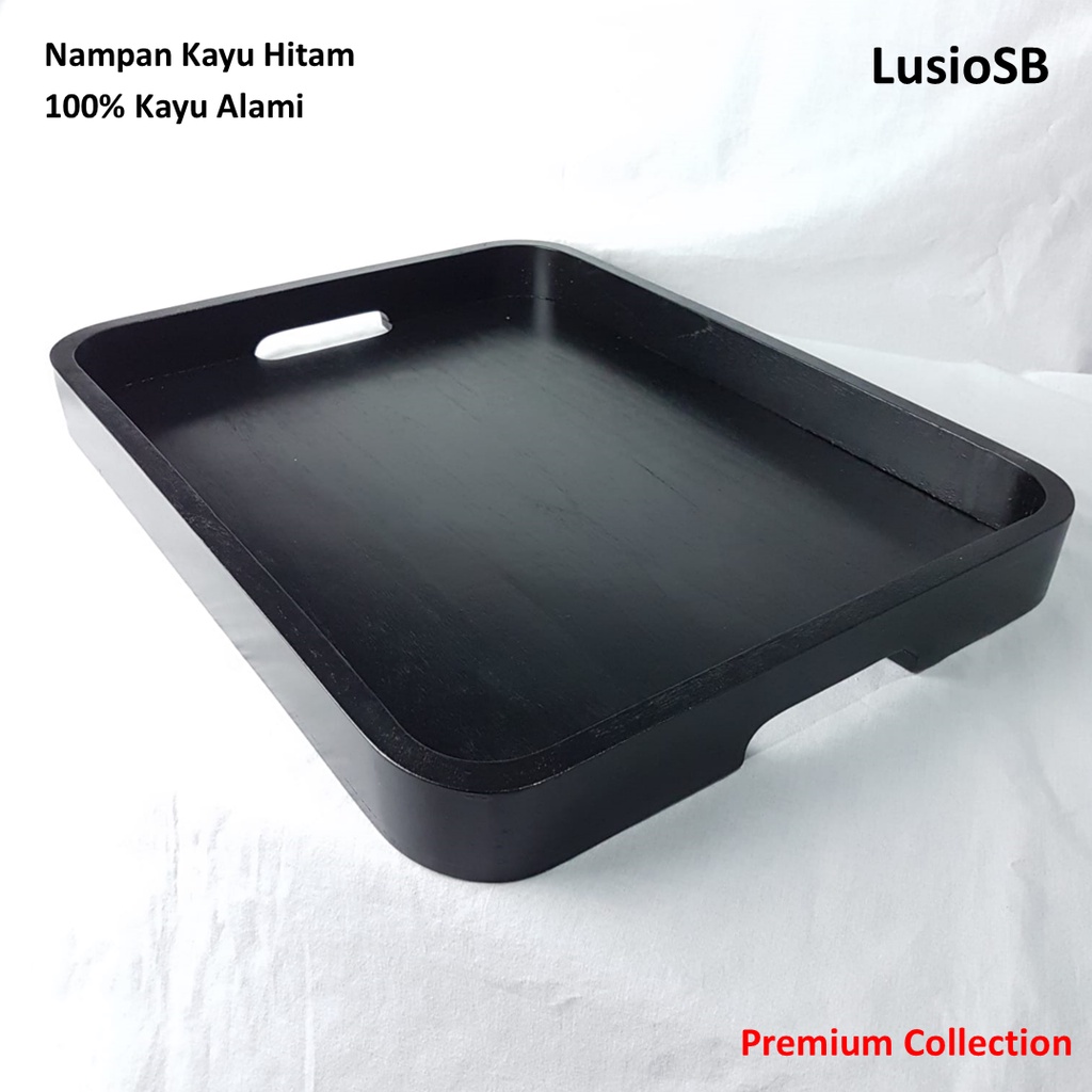 Jual Nampan Saji Hitam LusioSB Nampan Kayu Jati Tray Besar Kayu Jati ...