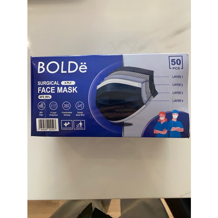 Jual MASKER- BOLDE SURGICAL MASK ISI 50/BOX KEMENKES RI ( MASKER MEDIS ...