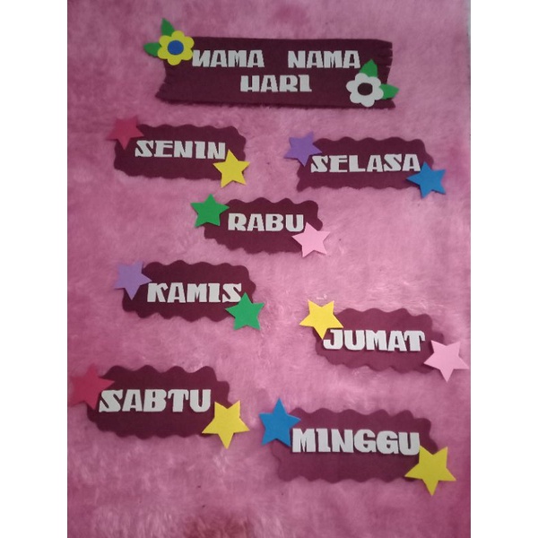 Jual HIASAN DINDING NAMA NAMA HARI | Shopee Indonesia