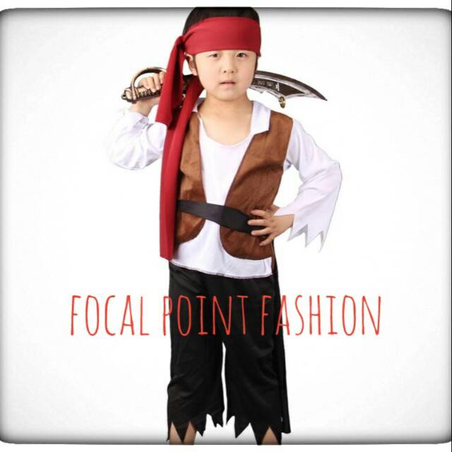 Jual Kostum-bajak laut-pirate-jack sparrow-halloween-kid-costume ...