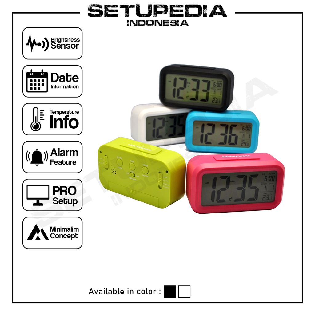 Jual Jam Meja Digital Fanju Desk Clock Setup PC Meja Gaming Kerja ...