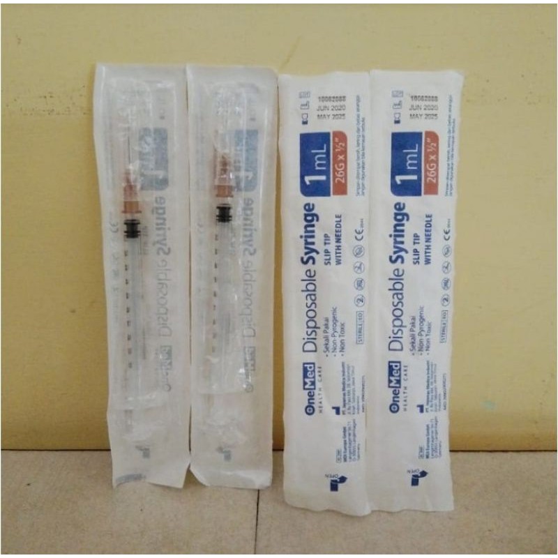 Jual Syringe 1 cc spuit 1 cc syringe 1 ml spuit 1 ml Onemed Indonesia ...