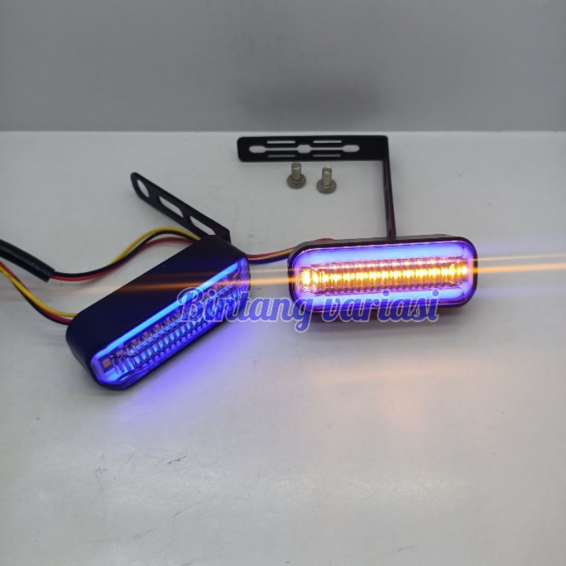 Jual Lampu Sein Led Running 2 Warna Sein Senja - Sein Led Running Tempel Breket - Sen Led ...
