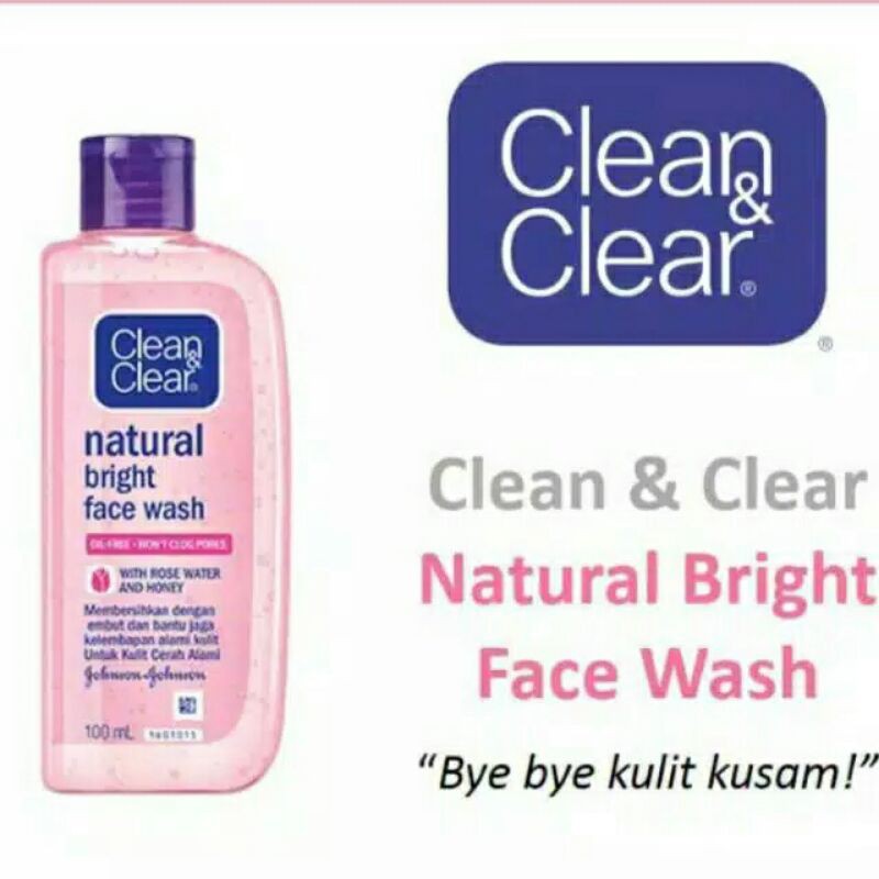 Jual Clean & Clear Natural Bright Face Wash 100ml UK Besarr/ Sabun cuci ...
