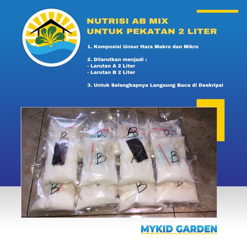 Jual Nutrisi AB Mix Untuk Pekatan 2 Liter | Sistem Hidroponik atau ...