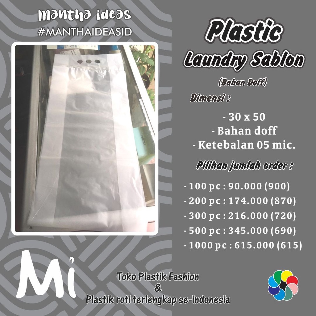 Jual plastik laundry sablon jinjing 3 jari uk.30x50 HD bening LS 0,5micron | Shopee Indonesia